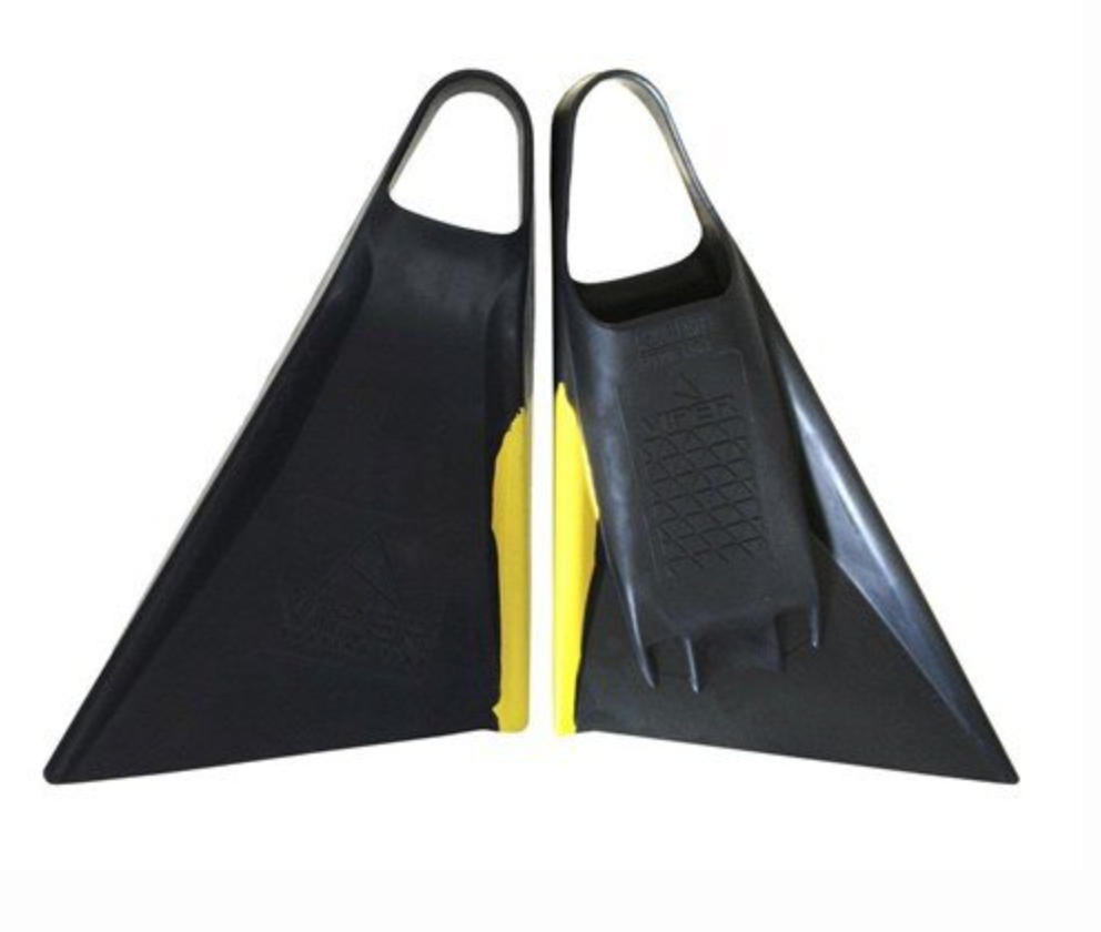 Mike Stewart MS Viper Delta Bodyboarding Swim Fins Black/Yellow ...
